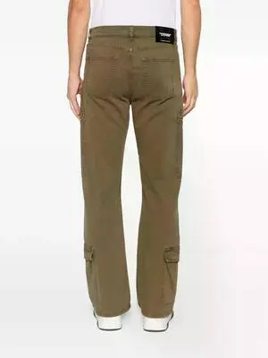 Off-White Embroidery Trousers With Zip-pocket