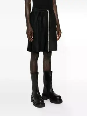 Rick Owens Boxers Drawstring Split Shorts - Black