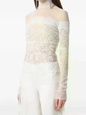 Blumarine Scalloped Lace Blouse