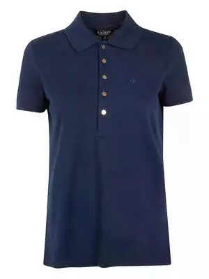 Ralph Lauren Button Embroidered Polo Top