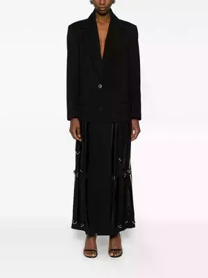 MEDEEA Paneled Coat With Ring Detail