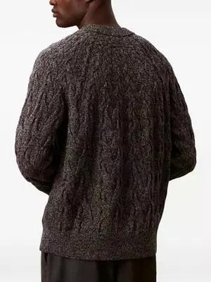Calvin Klein Cable-knit Pullover Sweater - Grey