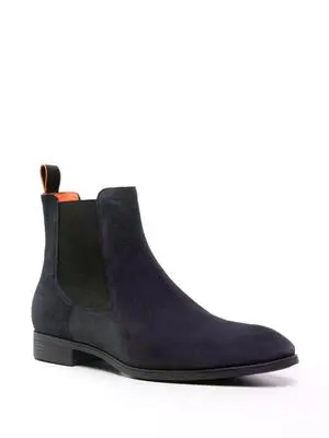 Santoni Suede Chelsea Boots - Blue