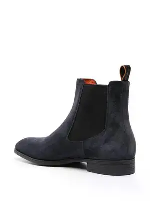 Santoni Suede Chelsea Boots - Blue