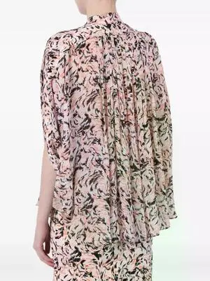 Proenza Schouler Printed Pattern Short-sleeve Blouse