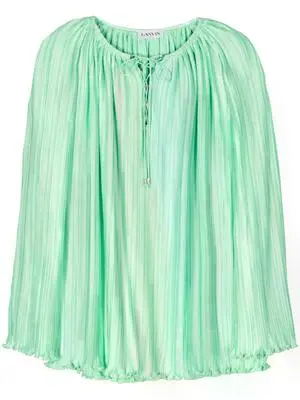 LANVIN Tie-neck Pleated Blouse