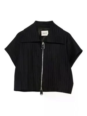 Khaite Zipped Pinstripe Shirt