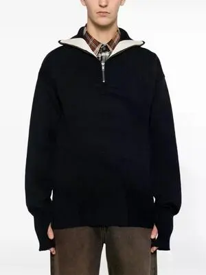 Junya Watanabe Zip-neck Sweater