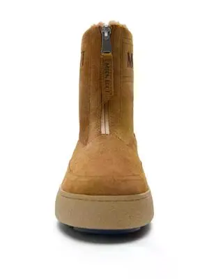 Moon Boot Zip-front Suede Boots - Brown