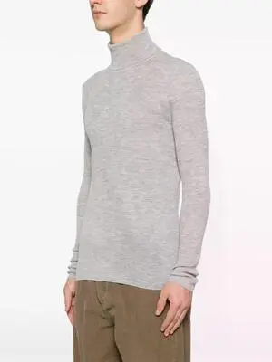 SUNFLOWER Roll-neck Long-sleeve Sweater - Grey