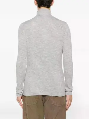 SUNFLOWER Roll-neck Long-sleeve Sweater - Grey