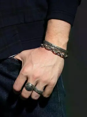 John Varvatos Stardust Black Diamond Wide Band Ring