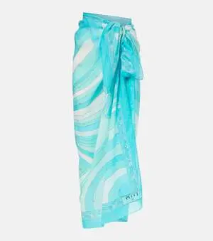 Emilio Pucci Iride Cotton Beach Cover-up - Blue
