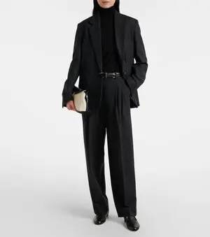 TOTEME Wool-blend Flannel Straight Pants