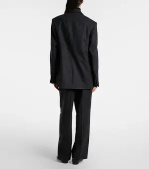 TOTEME Wool-blend Flannel Straight Pants