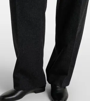 TOTEME Wool-blend Flannel Straight Pants