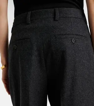 TOTEME Wool-blend Flannel Straight Pants