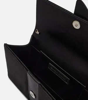 Manolo Blahnik Capri Embellished Velvet Clutch - Black
