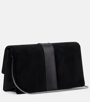 Manolo Blahnik Capri Embellished Velvet Clutch - Black