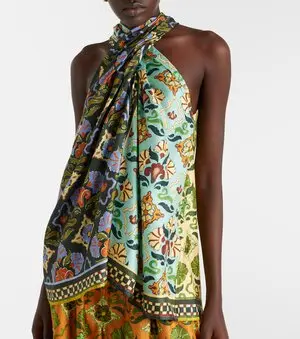 ALEMAIS Alémais Cece Floral Halterneck Top - Multicoloured