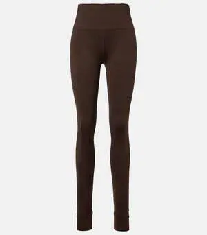 Varley Always Warm Jersey Stirrup Leggings - Brown