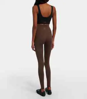 Varley Always Warm Jersey Stirrup Leggings - Brown