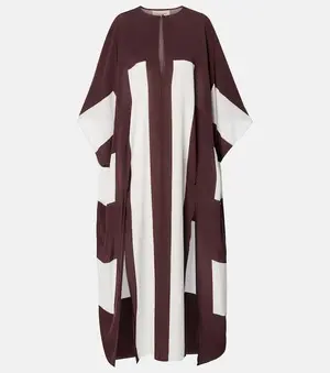 ADRIANA DEGREAS Striped Kaftan - Brown