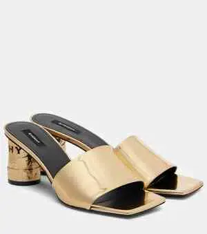 Givenchy Tape 65 Mirrored Leather Mules