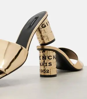 Givenchy Tape 65 Mirrored Leather Mules