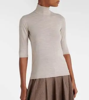Max Mara Boa Virgin Wool Turtleneck Top