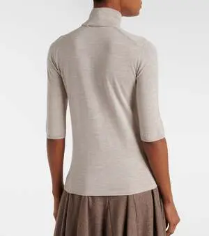 Max Mara Boa Virgin Wool Turtleneck Top
