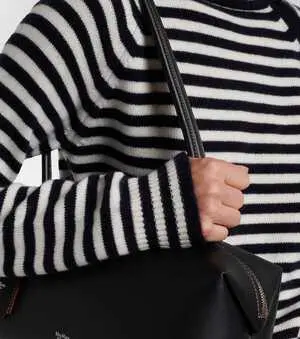 Max Mara Paniere Striped Cashmere Turtleneck Top