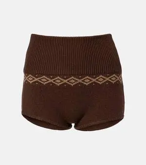 Magda Butrym Jacquard Wool Shorts