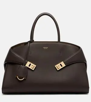 FERRAGAMO Hug Medium Leather Tote Bag
