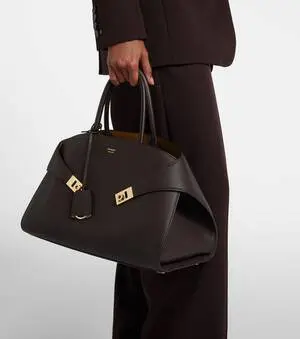 FERRAGAMO Hug Medium Leather Tote Bag