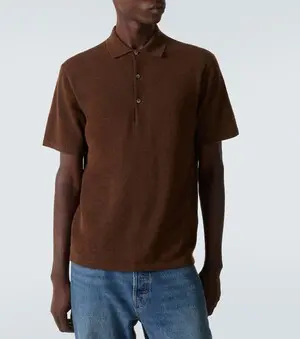 Arch4 Cashmere Polo Shirt - Brown