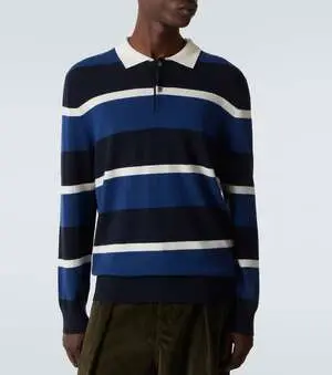 Arch4 Striped Cashmere Polo Sweater