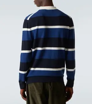 Arch4 Striped Cashmere Polo Sweater