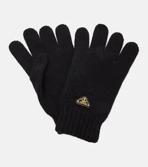 Prada Virgin Wool Gloves - Black