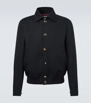 Brunello Cucinelli Cotton-blend Blouson Jacket - Black