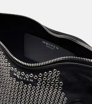 Alexander McQueen Manta Embellished Leather Clutch