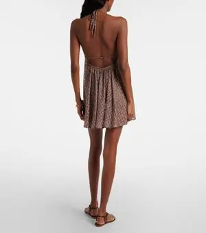 Missoni Open-knit Halterneck Lamé Beach Cover-up