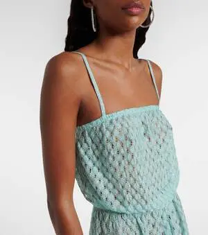 Missoni Open-knit Lamé Romper