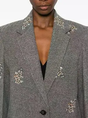 Maje Floral-embroidered Blazer