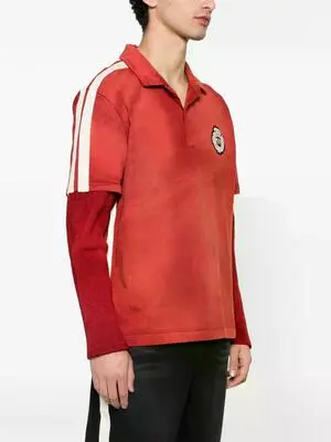 424 Stripe-side Logo-patch Polo Shirt - Red