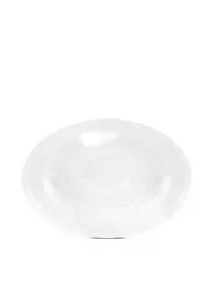 GINORI 1735 Embossed Textured Oval Plate - White