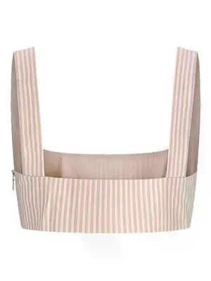 Andamane Striped Square-neck Bralette Top