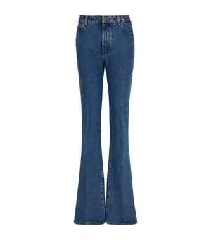Balmain Elongated Straight Leg Jeans - Blue