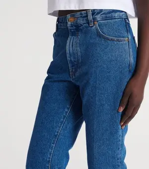 Balmain Elongated Straight Leg Jeans - Blue