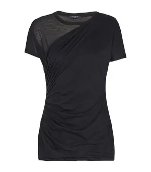 Balmain Cotton Draped T-shirt